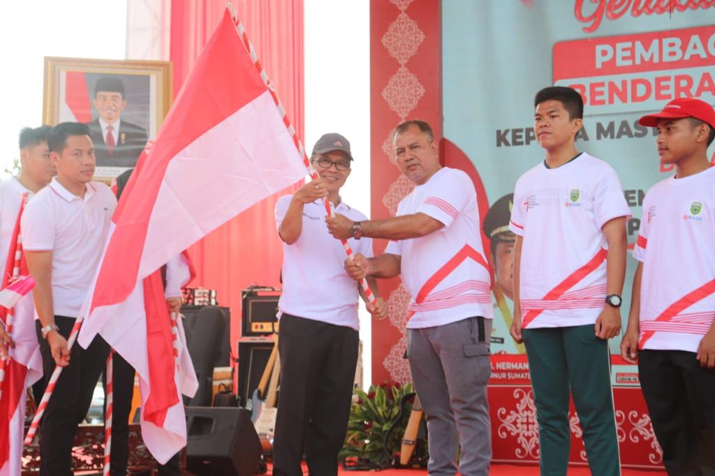 Semarakkan HUT RI Ke 78, Pemprov Sumsel Launching Gerakan Pembagian 10 Juta Bendera Merah Putih ...